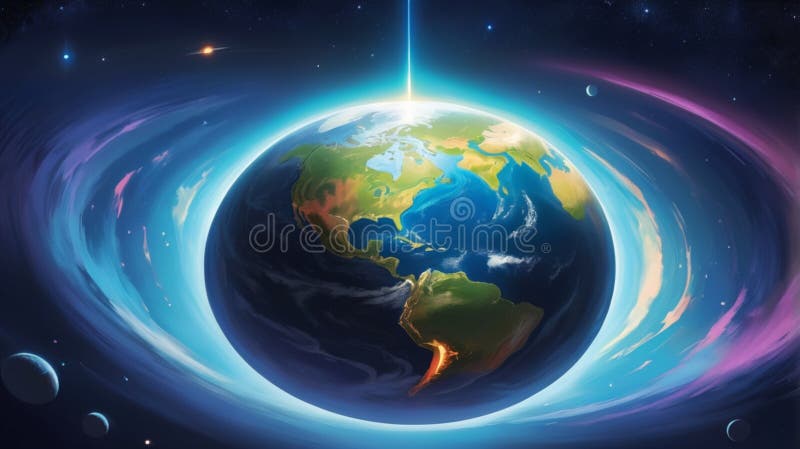 AI Generated Image of an Imaginative Depiction of a Earth As Seen from ...