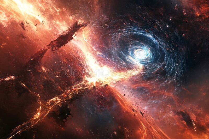 An Imaginative Depiction of a Twisting Wormhole in Space, with Light ...