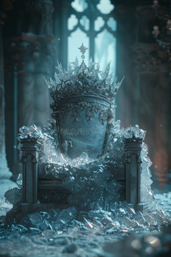 Imaginative Description of a Wintry Scene with a Regal Crown and Throne ...