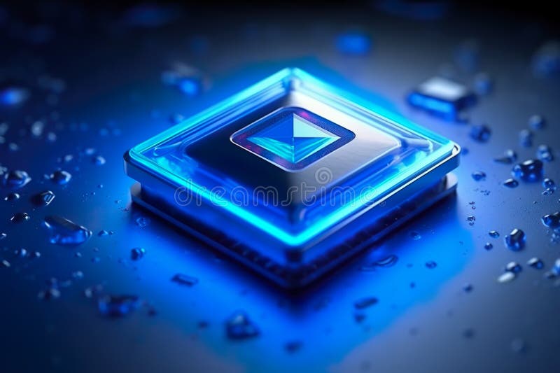 Imaginative Futuristic Quantum Sensor. Future Computer Processor ...