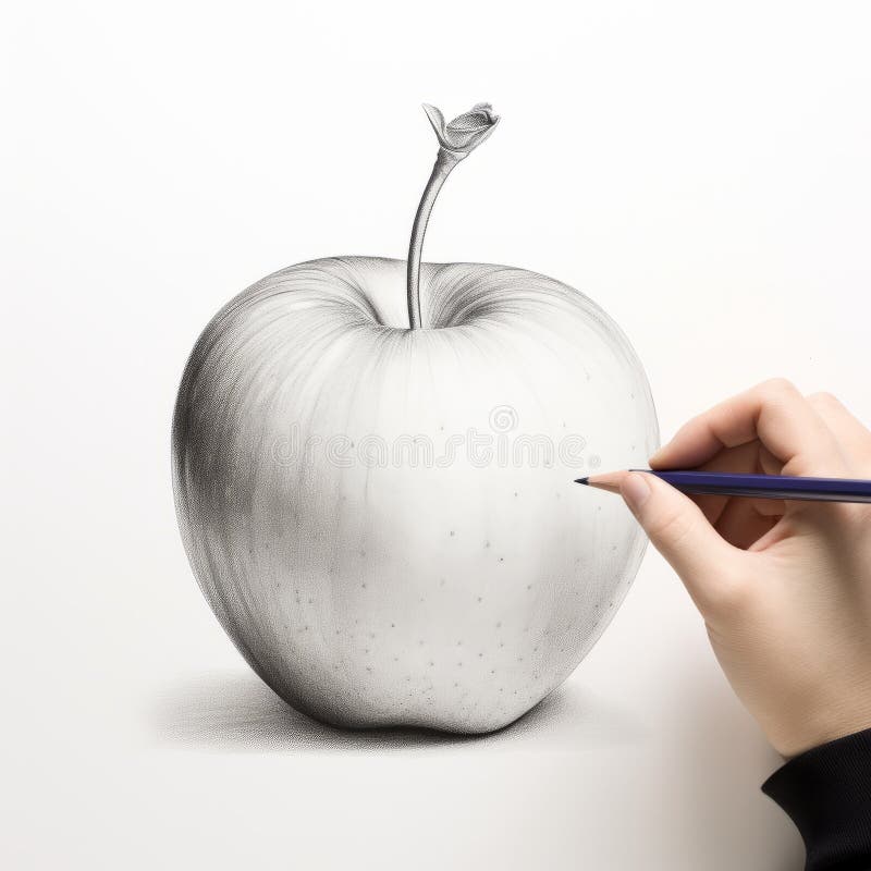Imaginative Graphic Illustration: Childbearing Drawing on Apple with ...