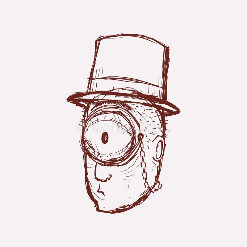 Imaginative head draw stock vector. Illustration of style - 349985072