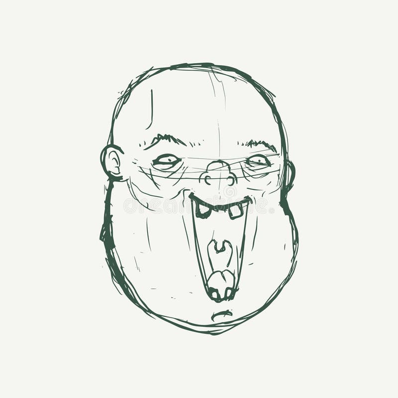 Imaginative head draw stock vector. Illustration of reference - 349985075