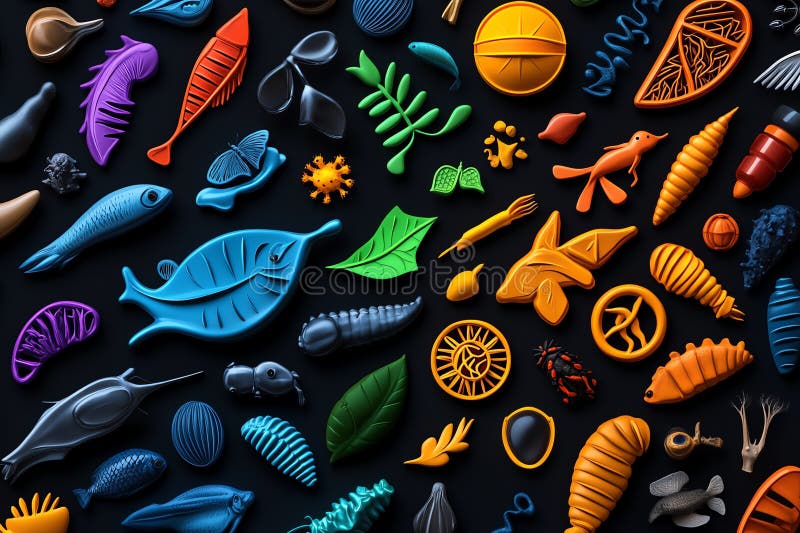 An Imaginative Illustration of a Genetic Map with Different Genes ...