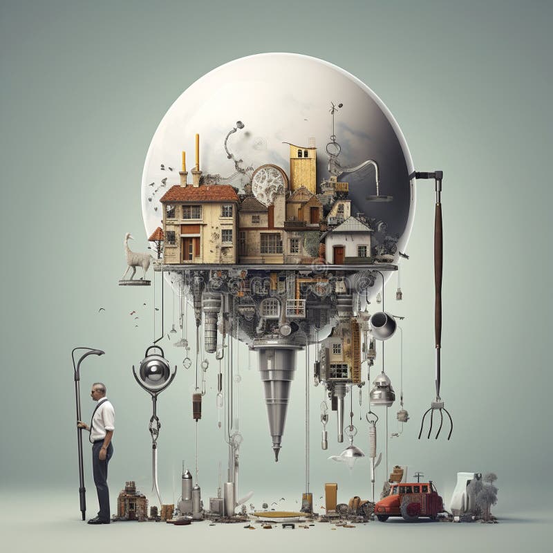 Imaginative and Innovative DIY Tool in Minimalist Style Stock ...