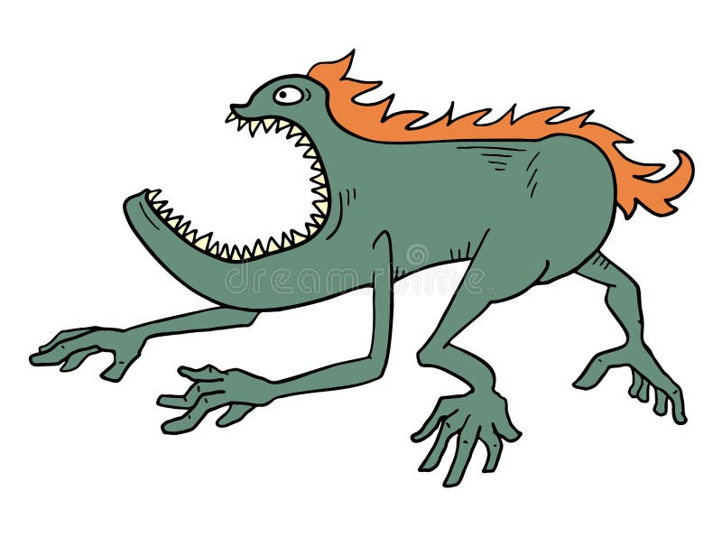Imaginative monster stock vector. Illustration of draw - 71462567