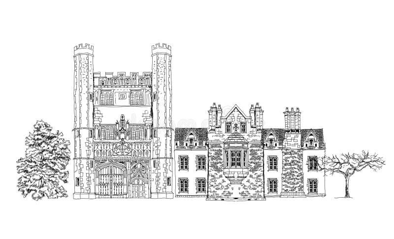 Imaginative Old Street, Sketch. Created with Elements of Old English ...