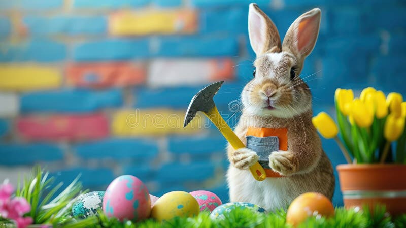 Easter Bunny Mechanic: a Fun and Creative Image of the Iconic Bunny ...