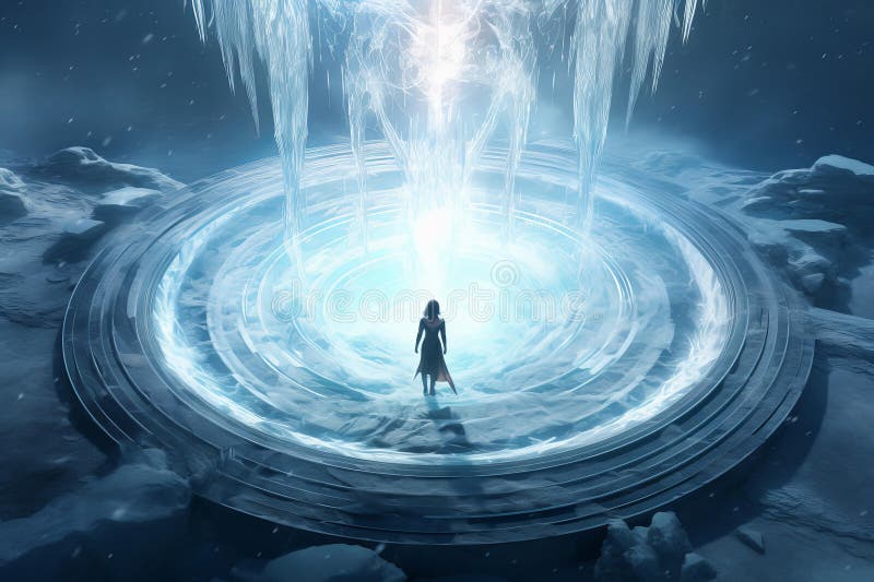 Imaginative Portal Ice Fantasy. Generate Ai Stock Image - Image of ...