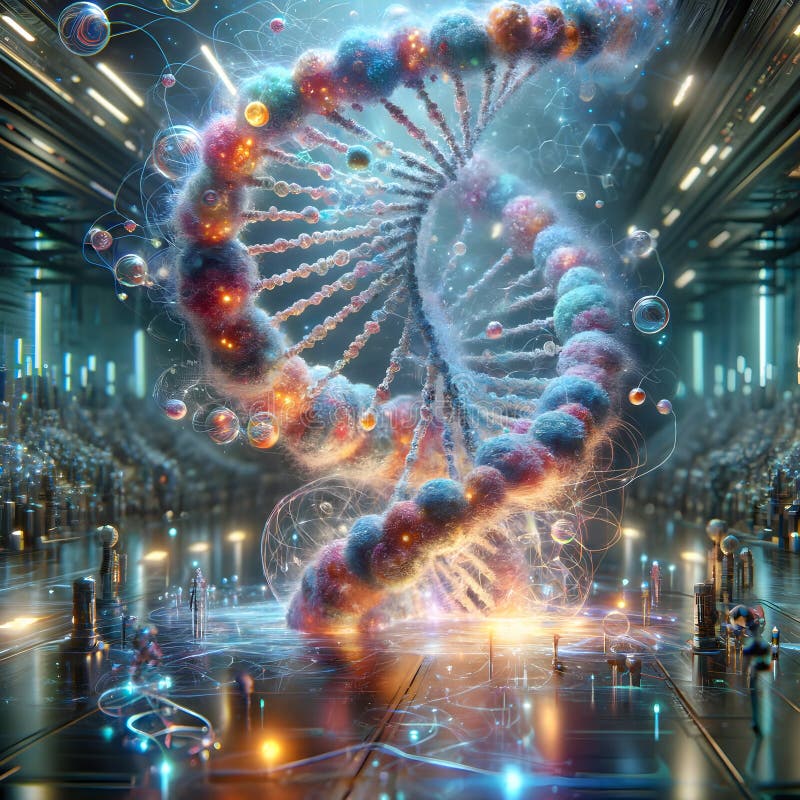 An Imaginative Representation of a DNA Double Helix and Genetic ...
