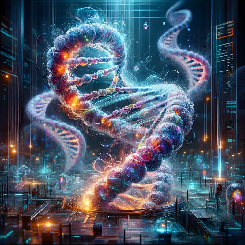 An Imaginative Representation of a DNA Double Helix and Genetic ...