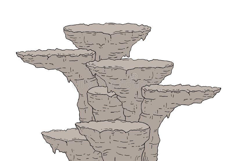Imaginative Rock Platform Illustration Stock Vector - Illustration of ...