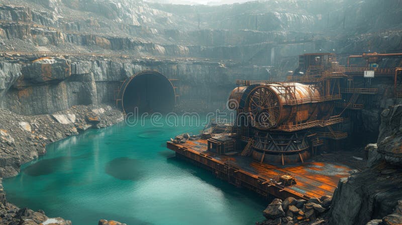 Steampunk Dock on Quarry Lake Stock Image - Image of tranquil, creative ...