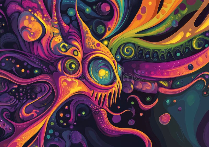 An Imaginative and Visually Striking Line Art Illustration of a Neuron ...