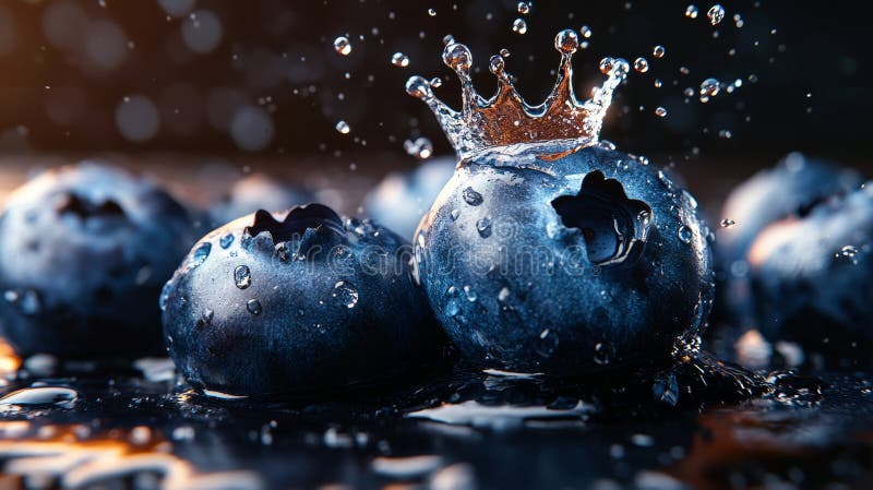 Imagine an Ad Campaign Featuring 50 Realistic Blueberries on a Dry ...