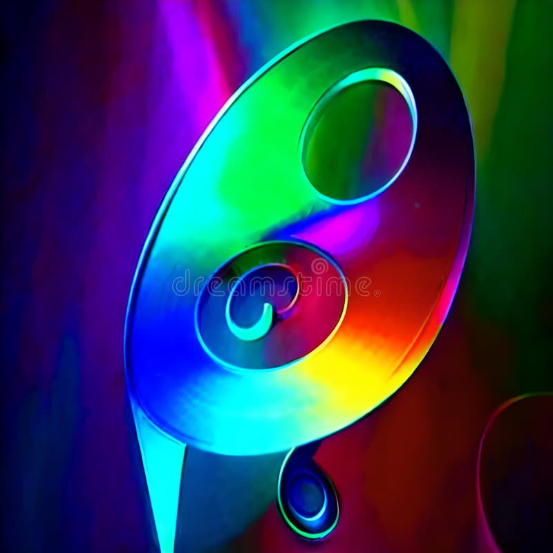 Colorful music note symbol stock illustration. Illustration of ...