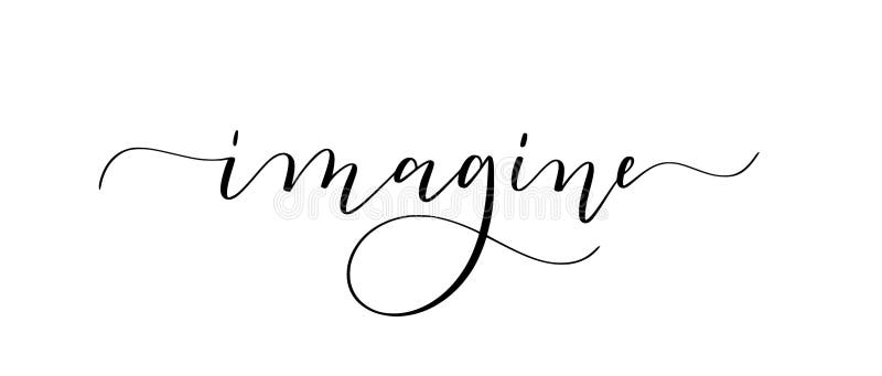 Imagine Cute Modern Calligraphy Design Stock Vector - Illustration of ...