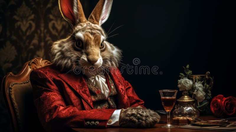 Imagine a dapper rabbit stock image. Image of generated - 314536085