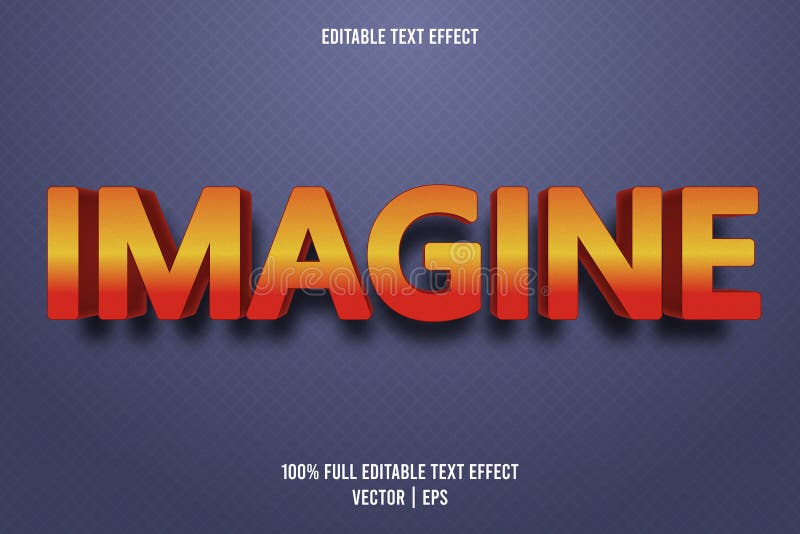 Imagine Editable Text Effect Cartoon Style Stock Vector - Illustration ...