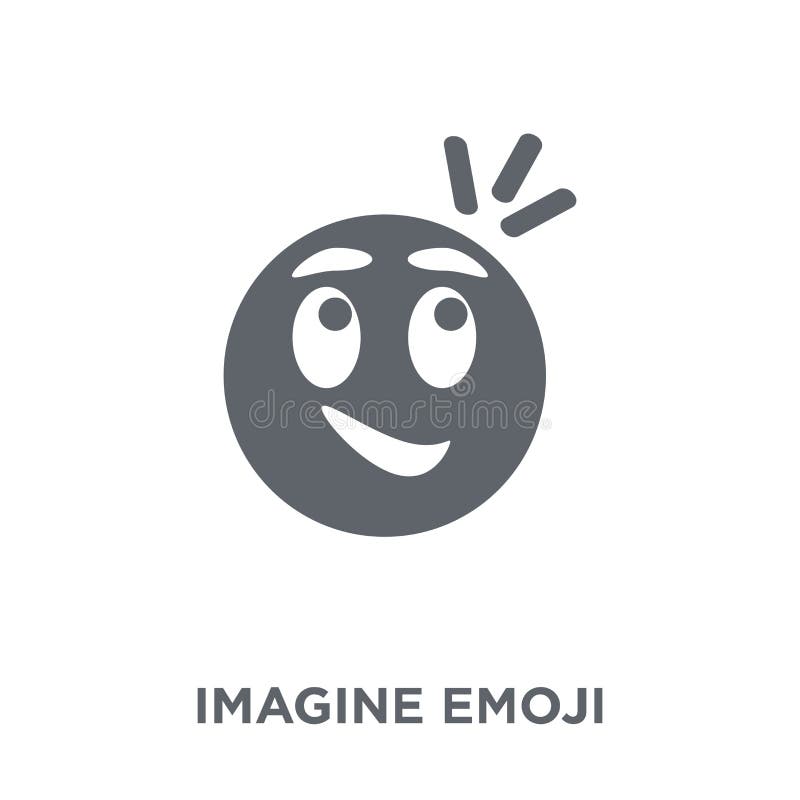 Imagine Emoji Icon. Trendy Modern Flat Linear Vector Imagine Emo Stock ...