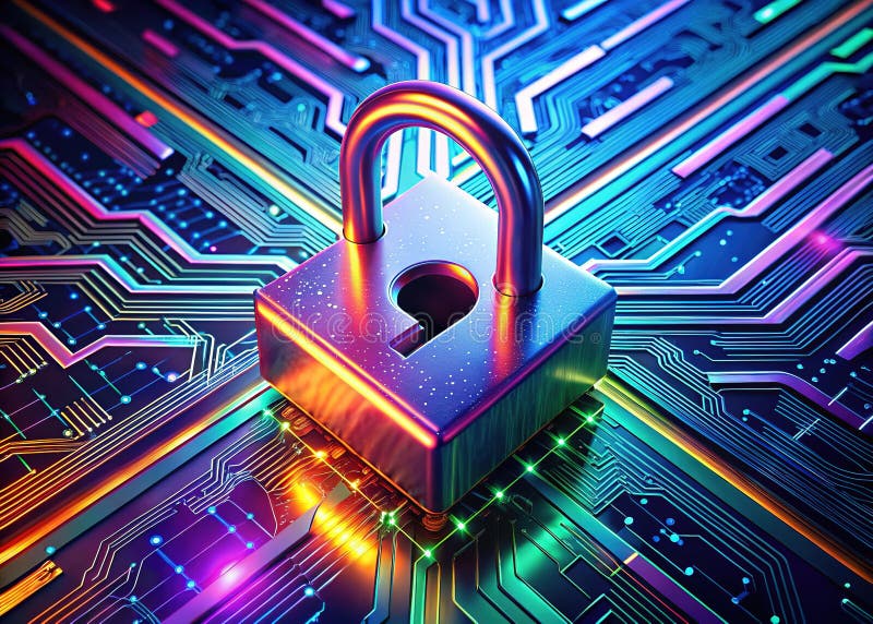 FutureProofing Data Security Innovative Circuit Padlock Keyhole Design ...