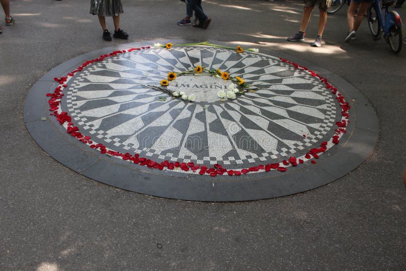 Imagine Image, Strawberry Fields Central Park Editorial Stock Image ...