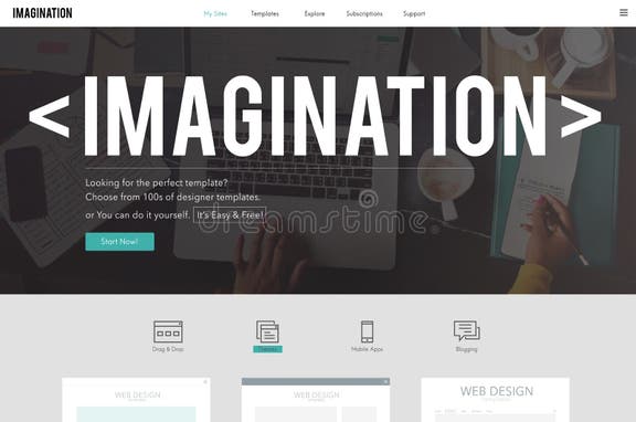 Imagine Imagination Thinking Dream Fresh Ideas Concept Stock ...