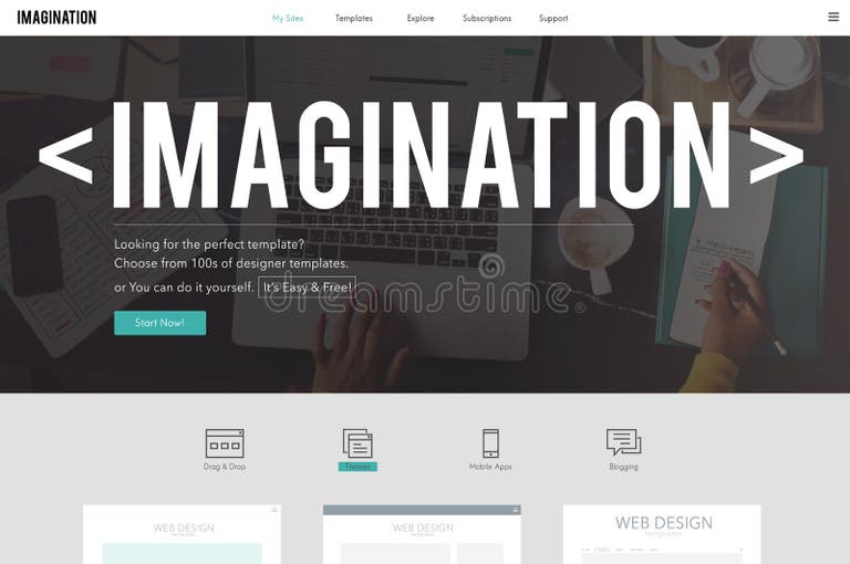 Imagine Imagination Thinking Dream Fresh Ideas Concept Stock ...