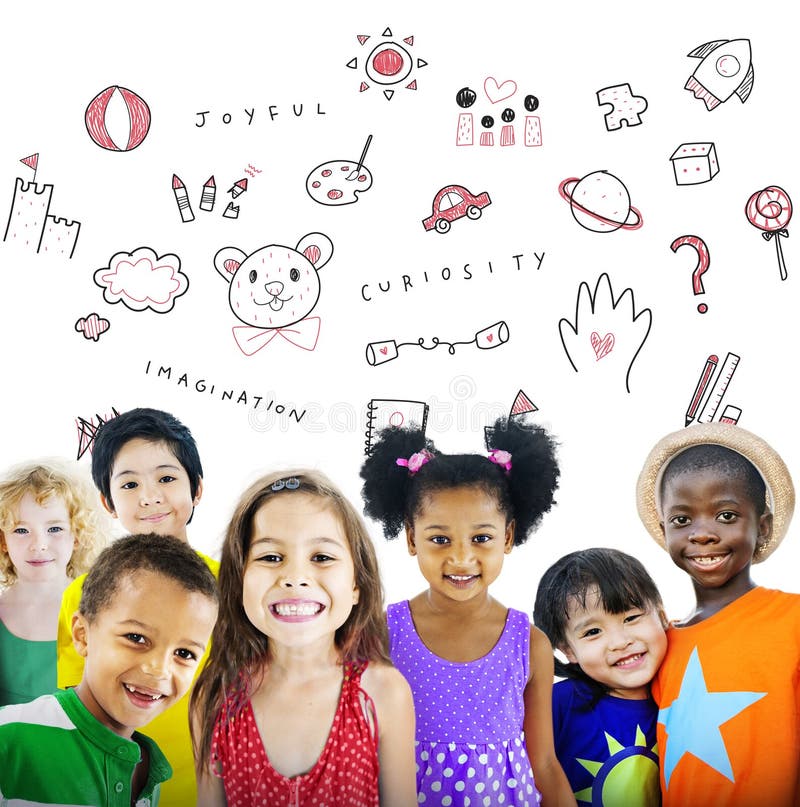 Imagine Kids Freedom Education Icon Conept Stock Image - Image of ...