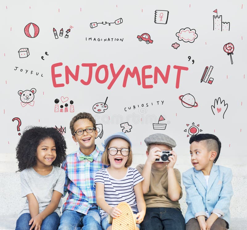 Imagine Kids Freedom Education Icon Conept Stock Photo - Image of arms ...