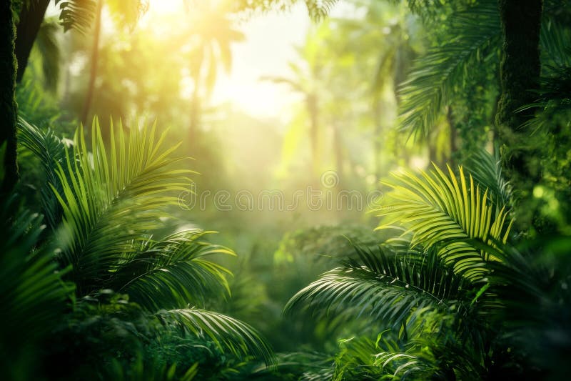 Imagine an Overgrown, Wild Jungle with Thick Vegetation and Exotic ...