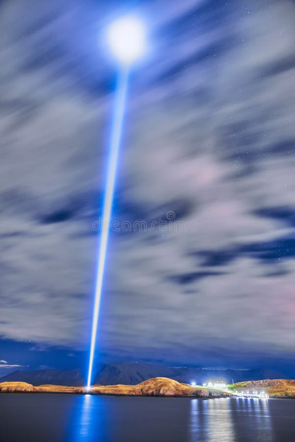 The Imagine Peace Tower stock photo. Image of evening - 130306378