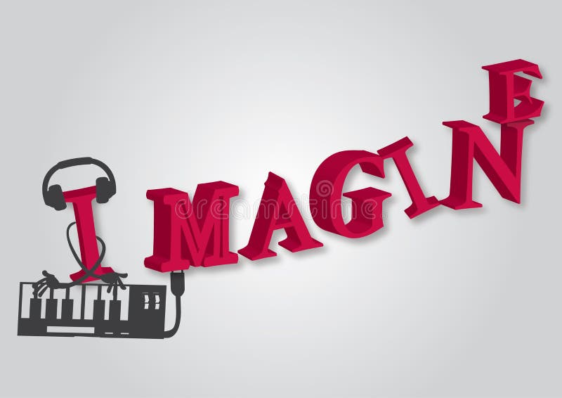 The imagine word painting stock illustration. Illustration of different ...