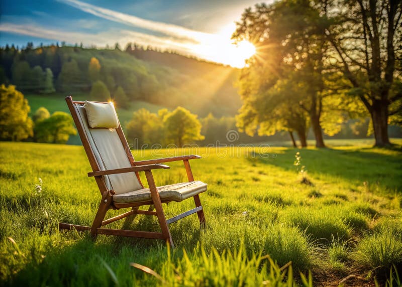 Serene Birthing Chair Nestled in a Lush Natural Oasis a DronesEye View ...
