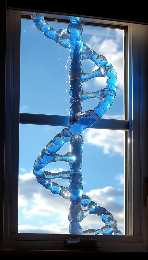 Imagine a Window Depicting a DNA Structure Using Water As Its Medium ...