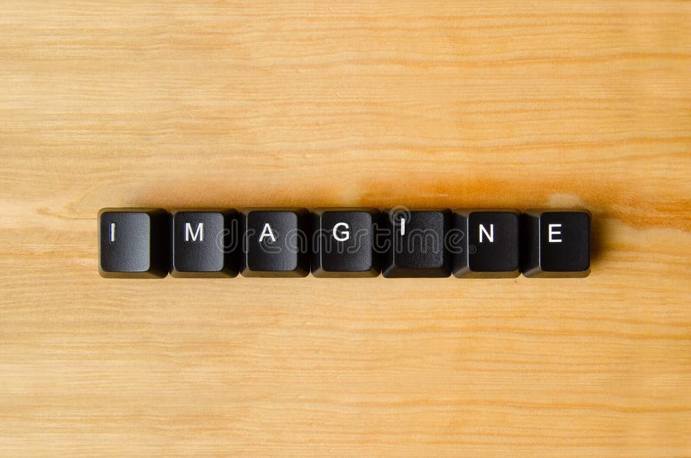 Imagine word stock image. Image of inspiration, keypad - 98414711
