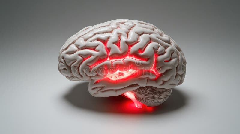 Imaging brain red stock illustration. Illustration of indicate - 375586077