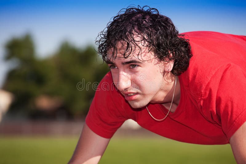 Imagining the Finish Line stock photo. Image of male - 10447286