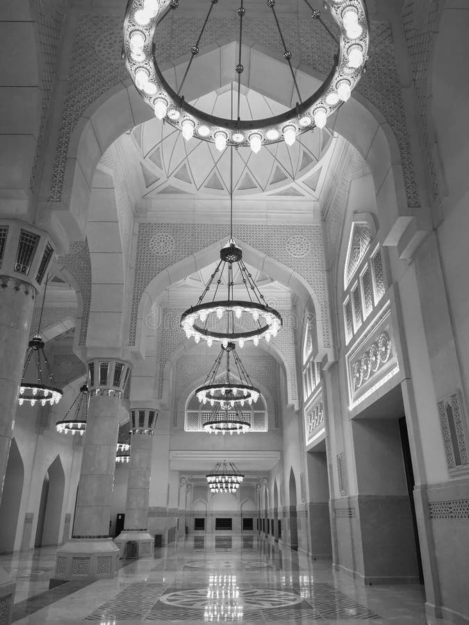 Imam Abdul Wahab Mosque: the Qatar State Grand Mosque Stock Photo ...