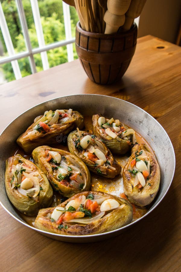 Imam Bayildi / Turkish Traditional Eggplant Stock Image - Image of ...