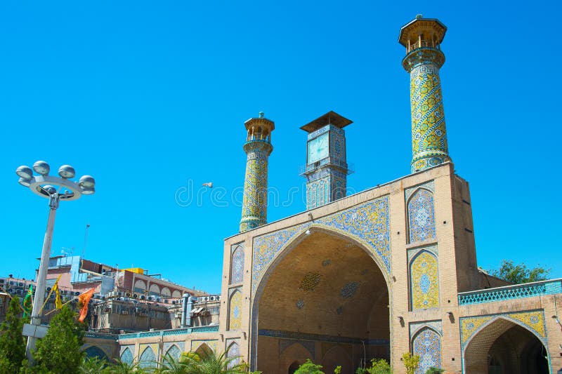 Imam Khomeini Mosque. Tehran, Iran Stock Photo - Image of flying ...