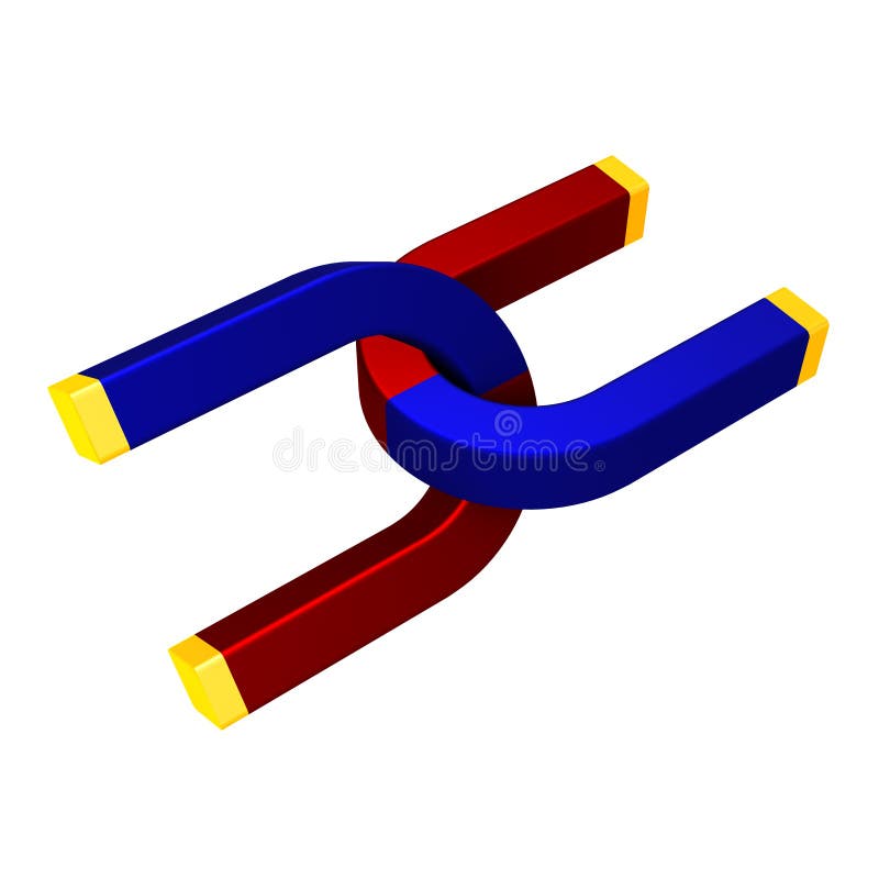 Imanes Dobles De La Atracción Stock de ilustración - Ilustración de ...