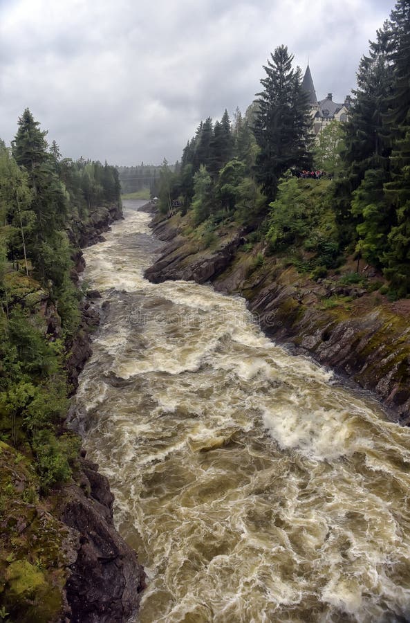 Imatra, Finland. River Vuoksa Stock Photo - Image of town, fast: 76701474