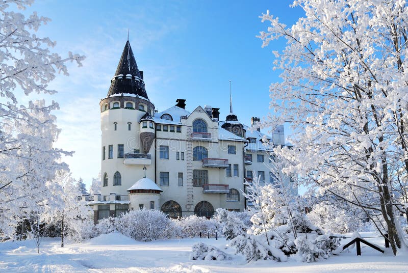 Imatra, Finland, in winter stock image. Image of architecture - 17061447