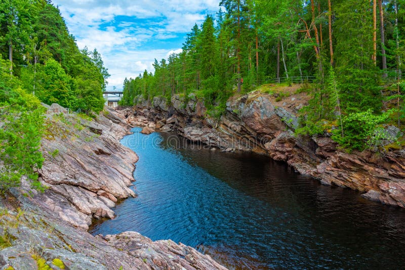 Imatra Rapids during a Low Water Flow in Finland Stock Image - Image of ...