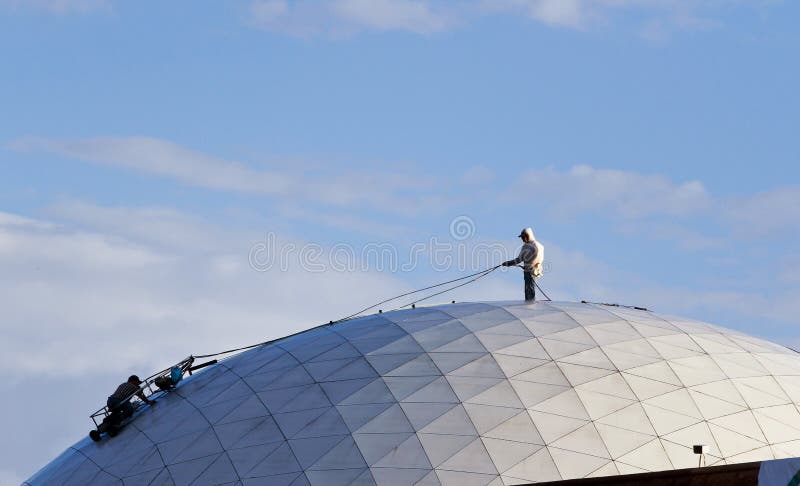 Imax dome cleaning editorial stock photo. Image of cinema - 21442333