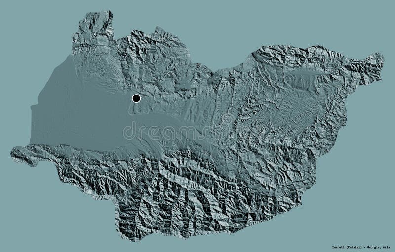 Imereti, Region of Georgia, on Solid. Administrative Stock Illustration ...