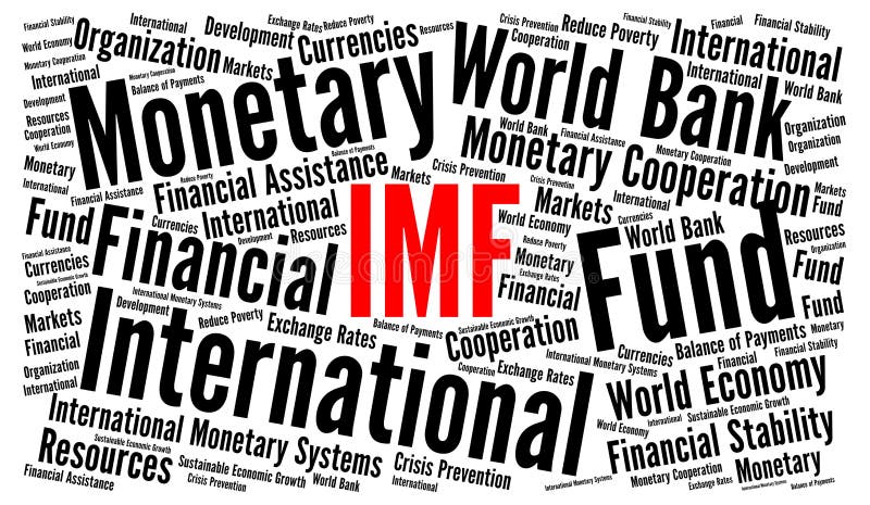 IMF word cloud concept stock illustration. Illustration of cloud ...