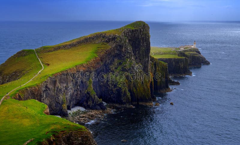 Nest Point Lighthouse - Scotland Stock Photo - Image of point, ligh ...