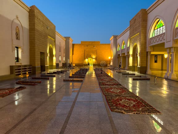 A Night Photo of King Abdulaziz Mosque Area in Riyadh, Saudi Arabia ...